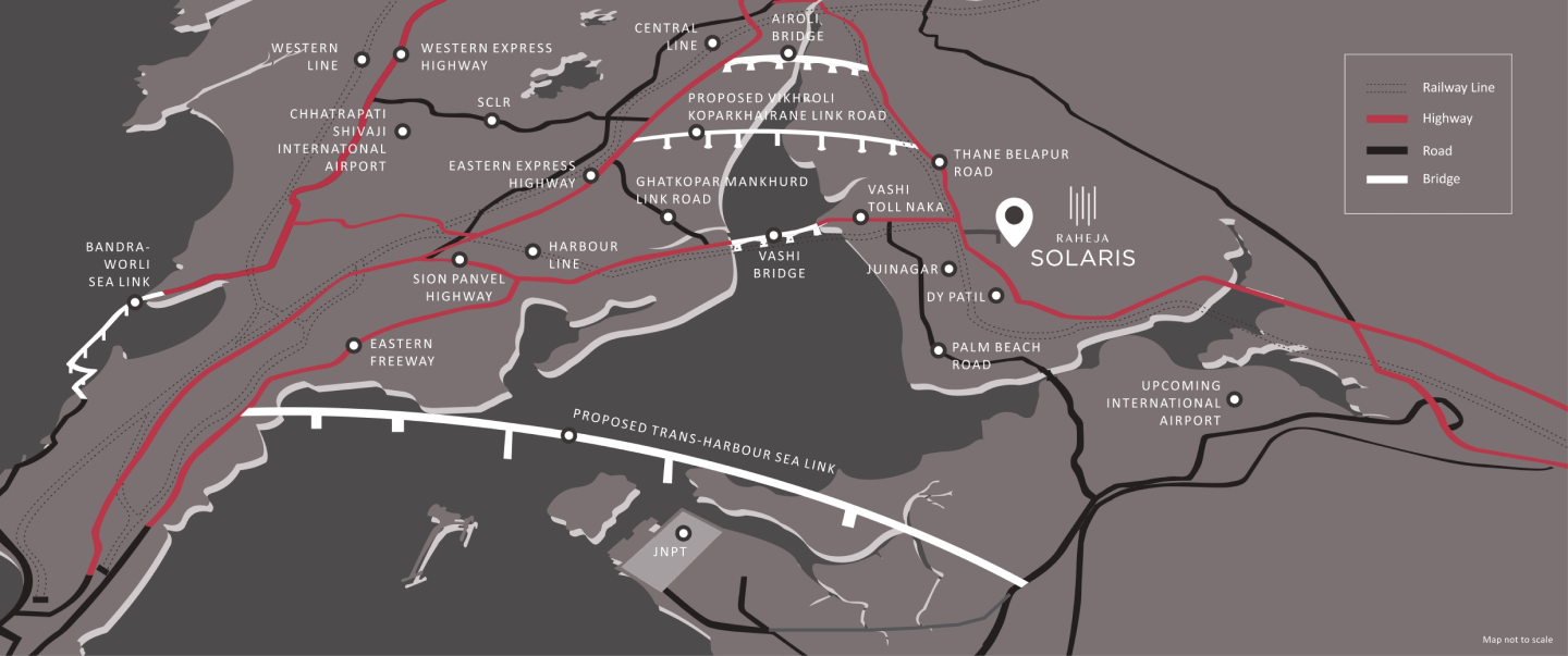 Raheja Lunaris in Juinagar, Navi Mumbai 2 BHK @ 1.30Cr*